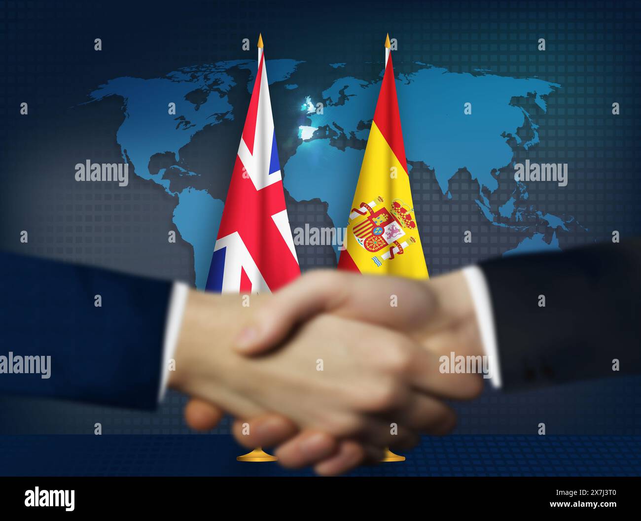 People shaking hands spanish map hi-res stock photography and images ...