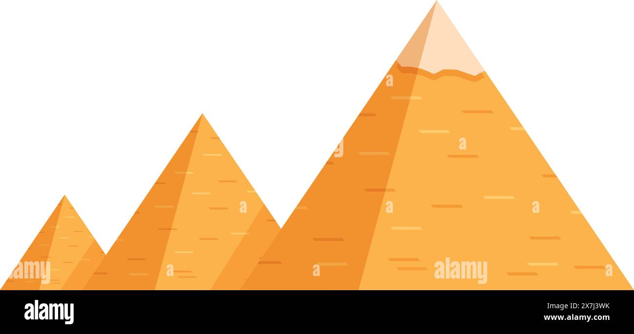 Simple cartoon illustration of an arid desert landscape with orange ...