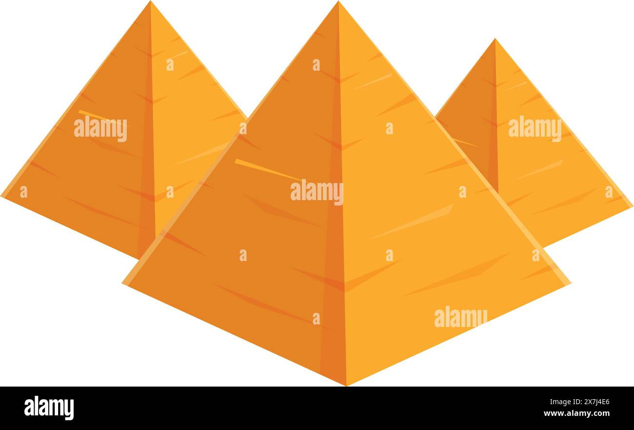 Colorful cartoon pyramid illustration in a simplistic. Modern. And ...