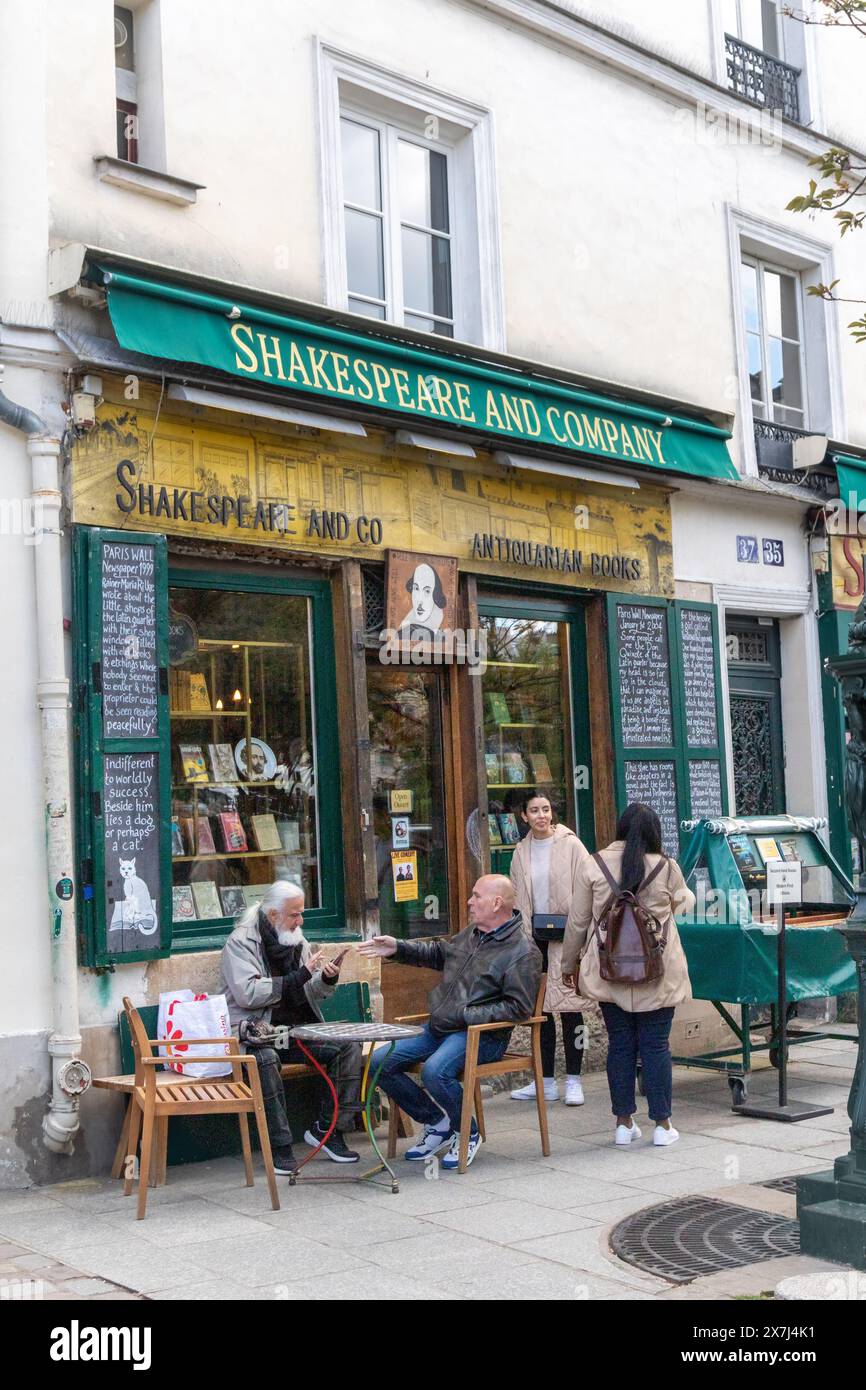 Paris, France, 18th April 2024:- A View of Shakespeare and Company, An ...