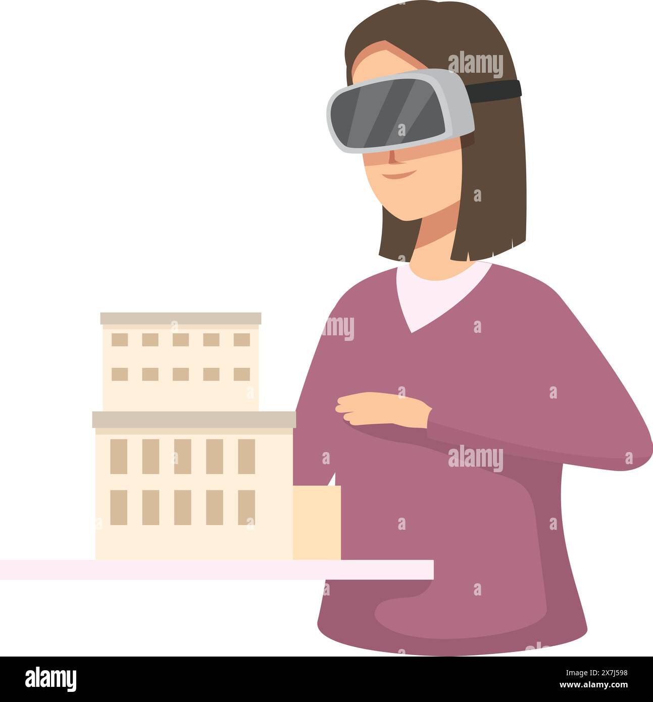 Female avatar is immersed in vr simulation hi-res stock photography and ...