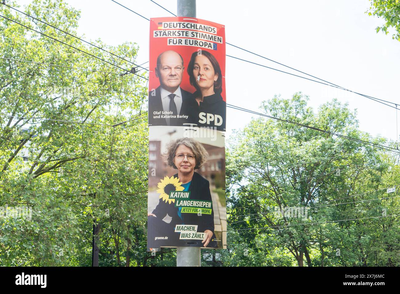 Deutschland 2024: Wahlplakate für die Europawahl 2024 Im Bild ...