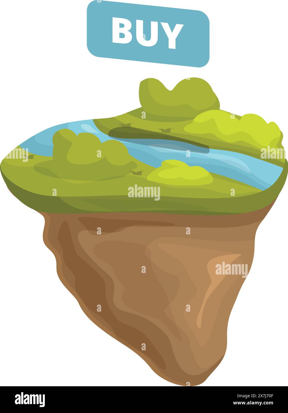 Fantasy floating platform Stock Vector Images - Alamy