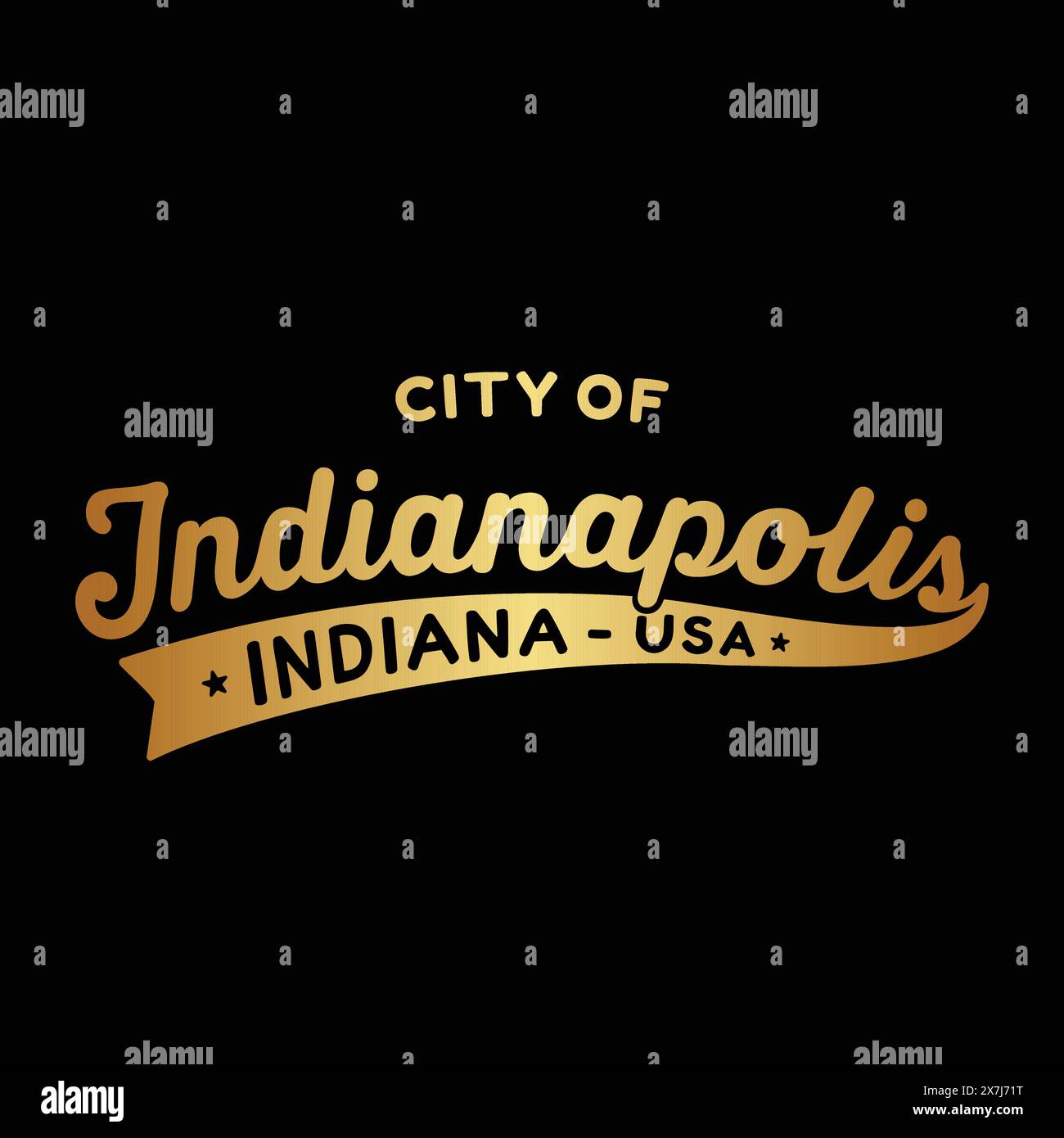 City of Indianapolis lettering design. Indianapolis, Indiana typography ...