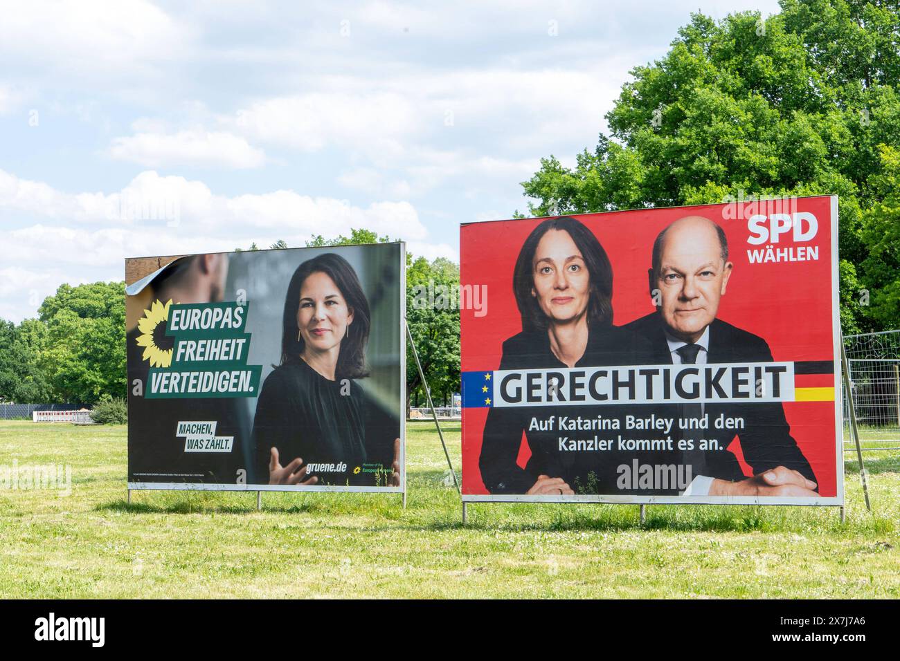 Deutschland 2024: Wahlplakate für die Europawahl 2024 Im Bild ...