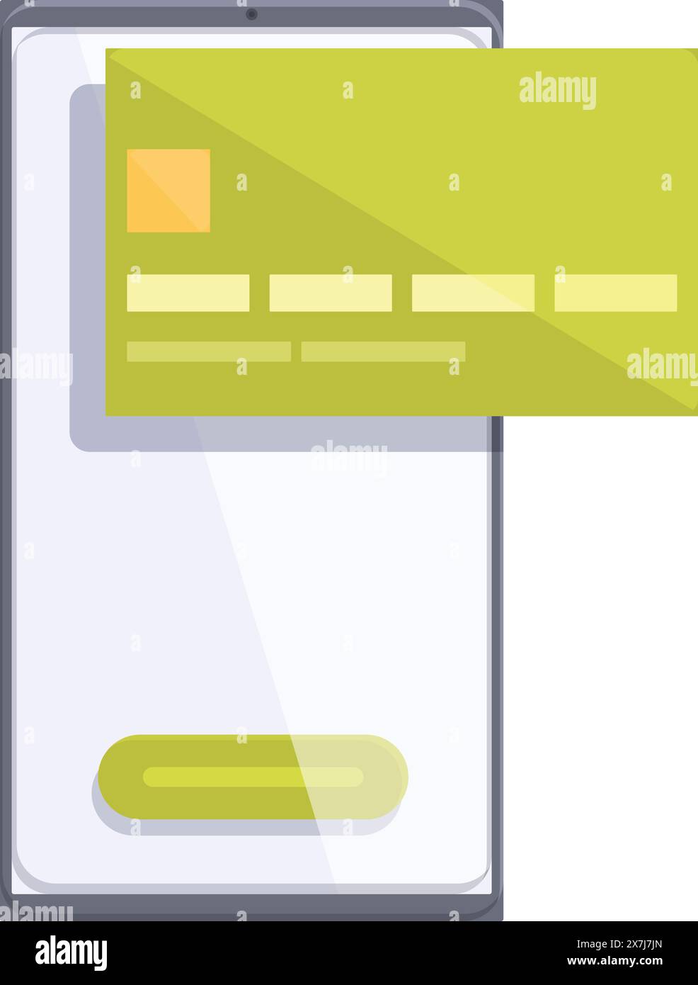 Flat design vector illustration of a smartphone with a stylized user interface Stock Vector ...