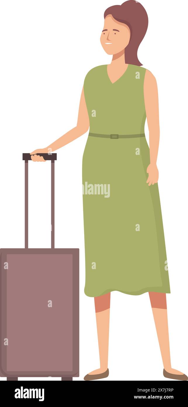 Modern female traveler in Cut Out Stock Images & Pictures - Alamy