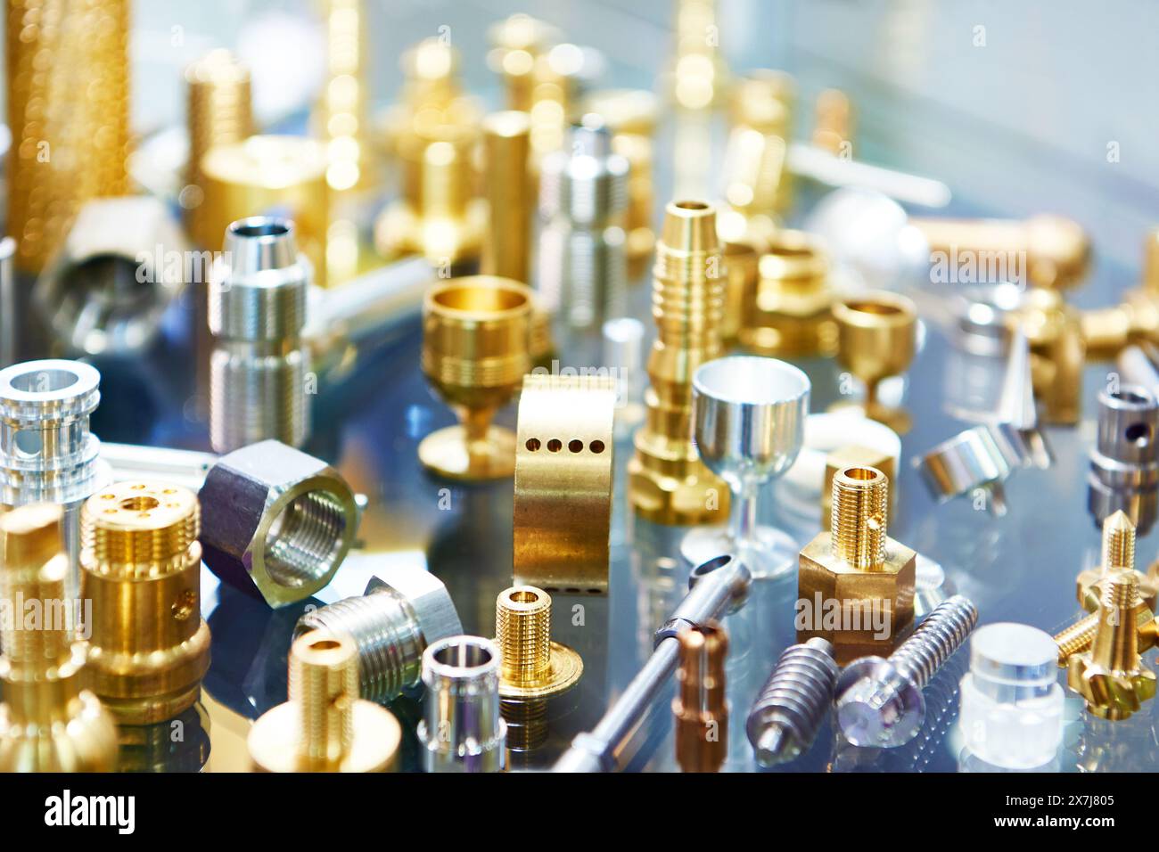 Industrial metal spare parts Stock Photo - Alamy