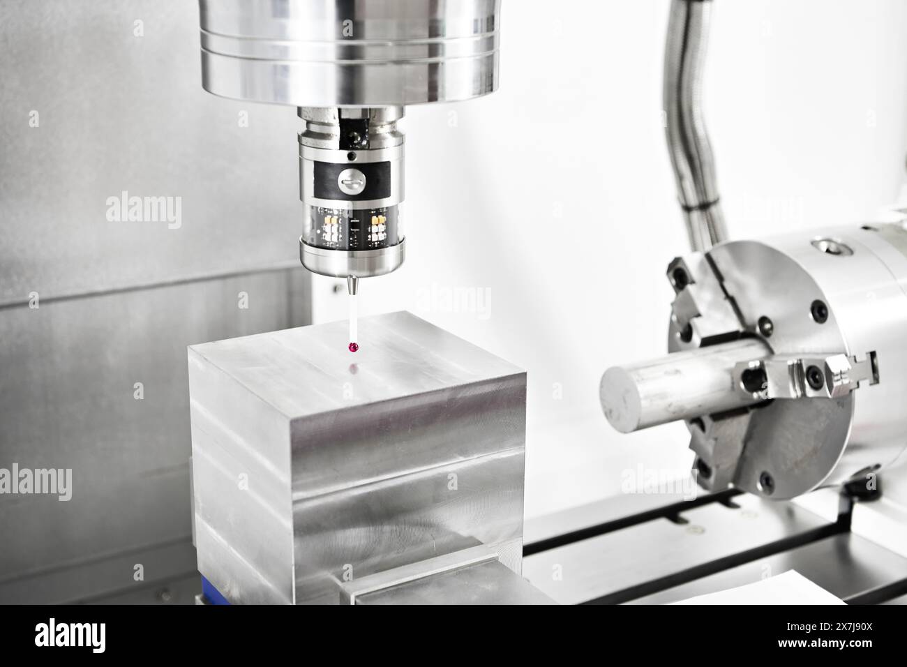 Coordinate measuring machine and metal detail Stock Photo - Alamy