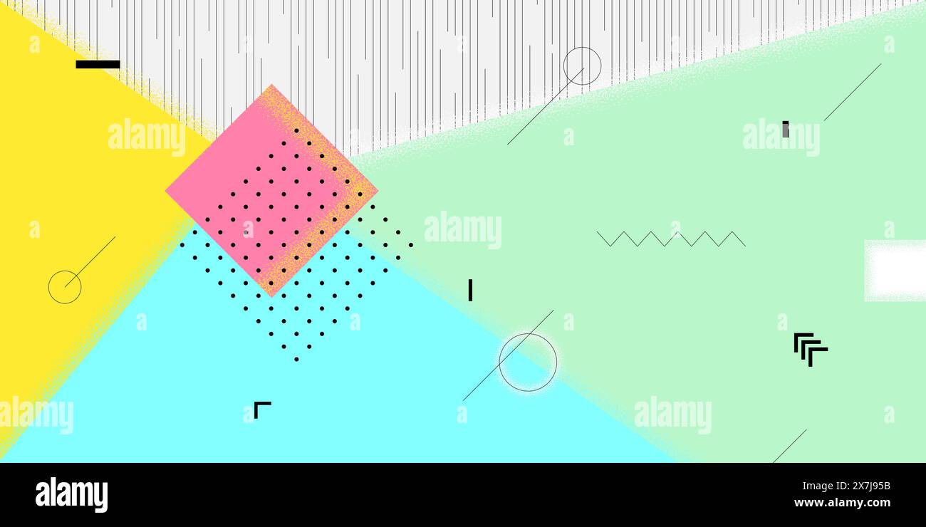 Abstract retro minimal summer brutalism banner. Aesthetic brutalist ...