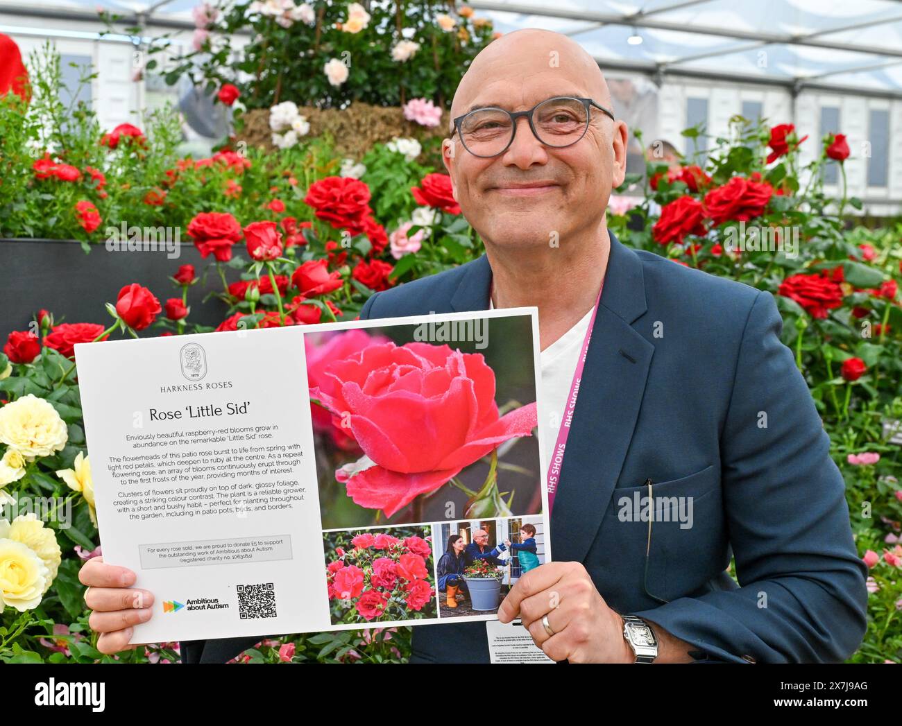 London, UK. 20th May, 2024. Gregg Wallace celebrates a Rose at the RHS ...