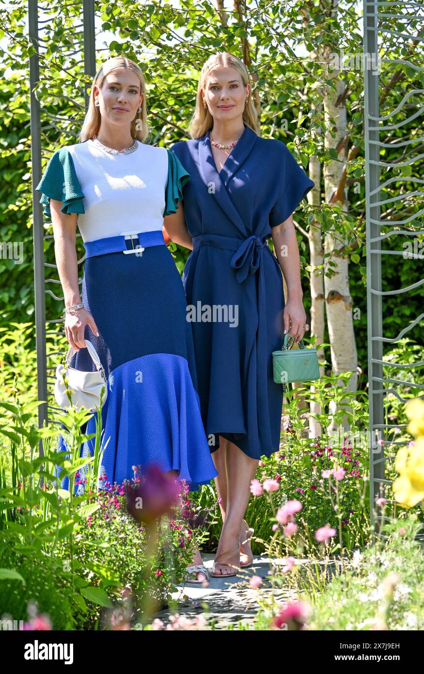 London, UK. 20th May, 2024. Lady Amelia Spencer (L) with her Sister ...