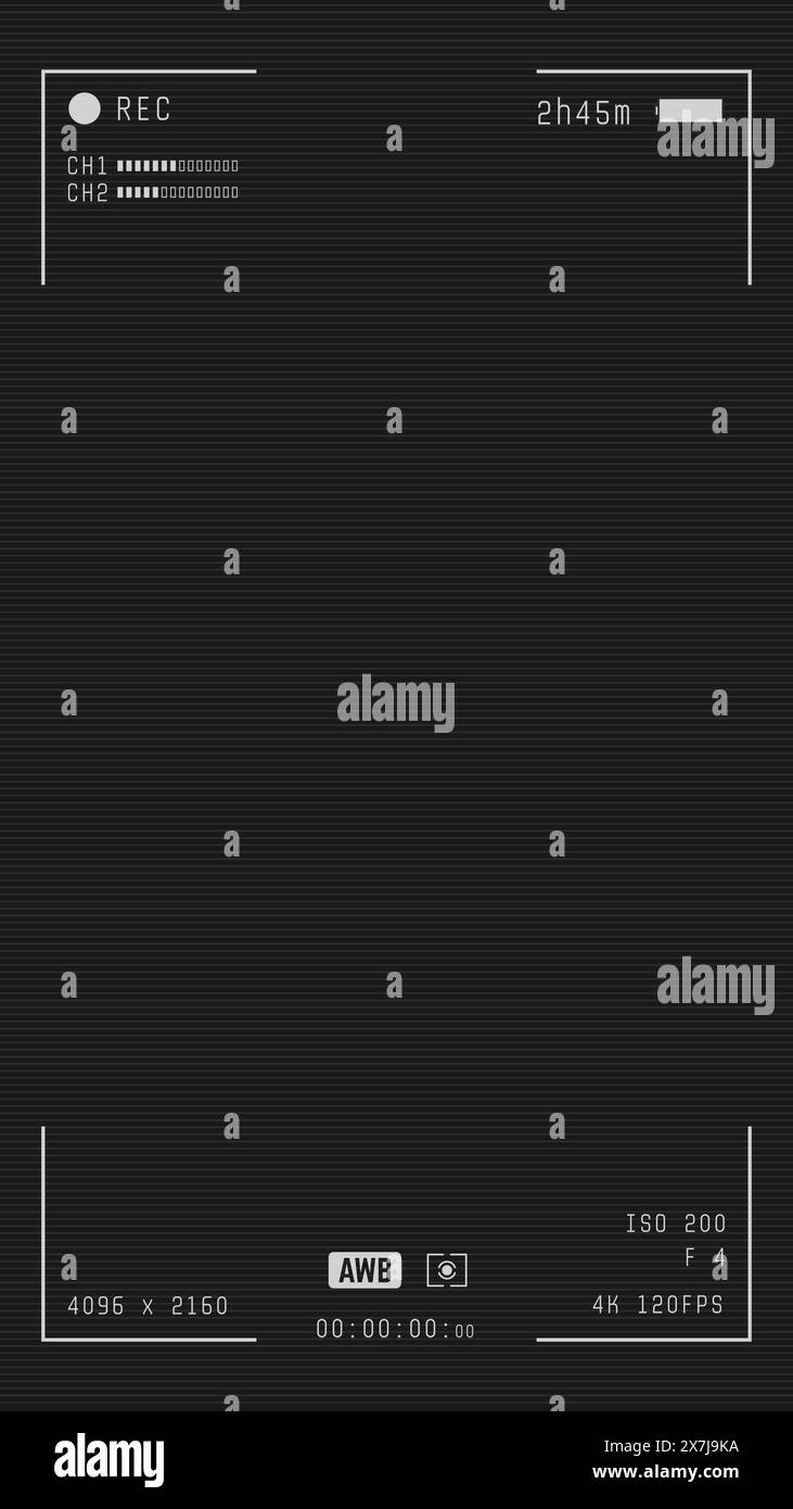 Vertical video camera overlay Stock Vector Image & Art - Alamy