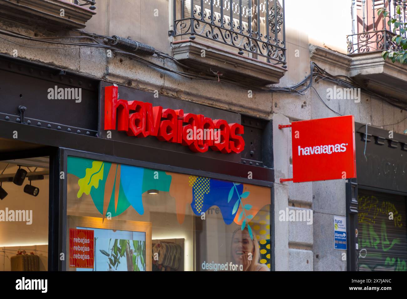 Madrid, Spain - FEB 16, 2022: Havaianas store branch in Chueca, Madrid ...