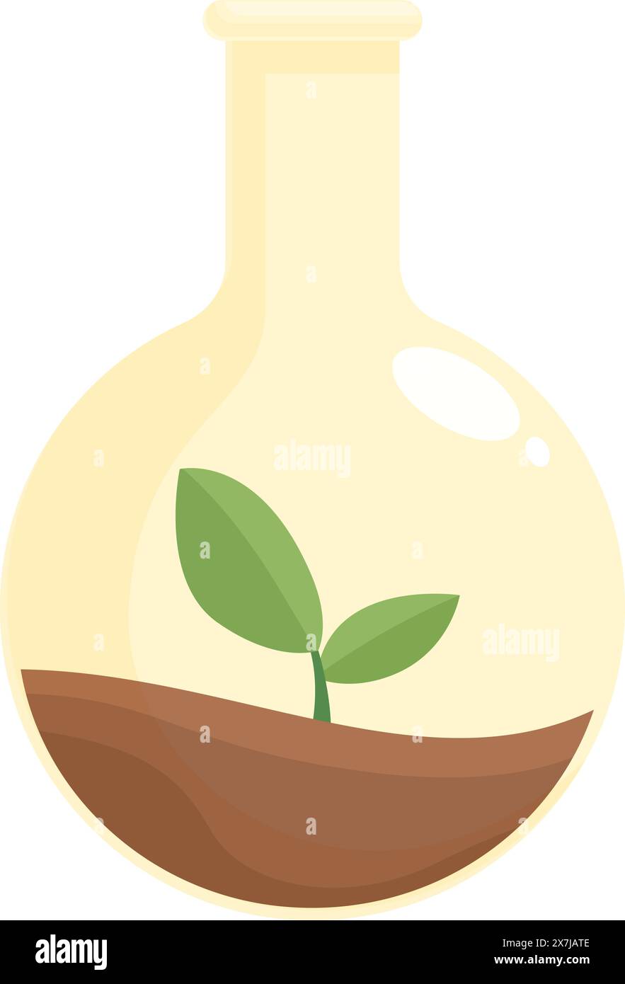 Illustration of sustainable ecofriendly science concept with green ...