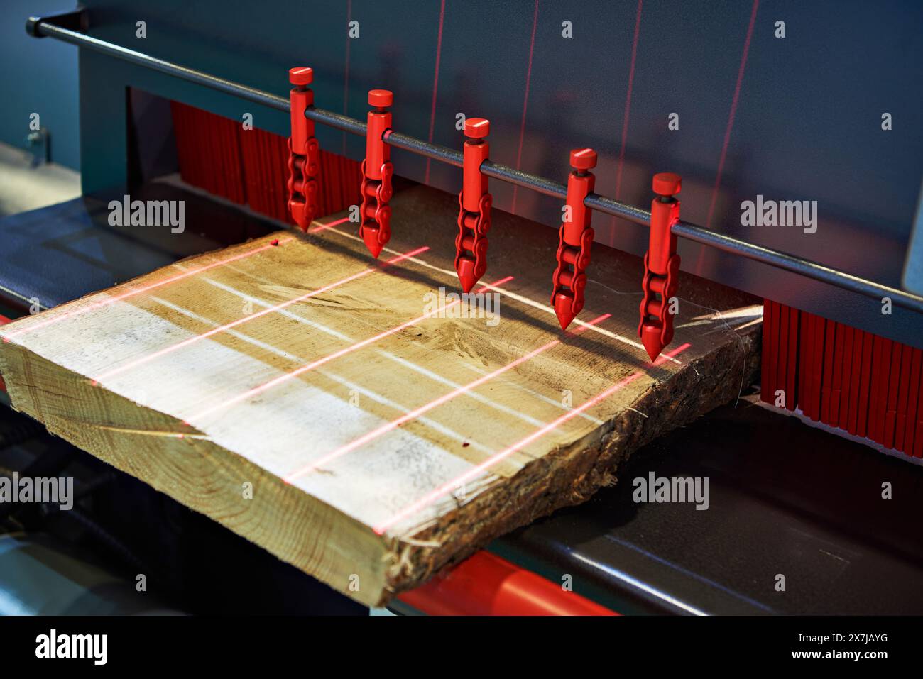 Log sawing machine, wood processing machine Stock Photo - Alamy