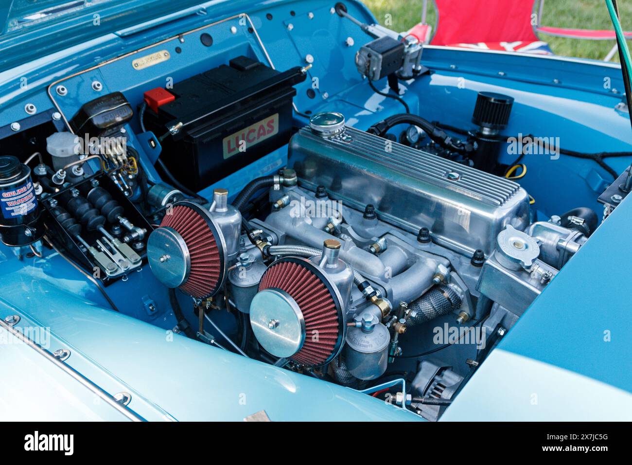 Triumph TR3 engine. Lytham Hall Classic Car Show 2024 Stock Photo - Alamy