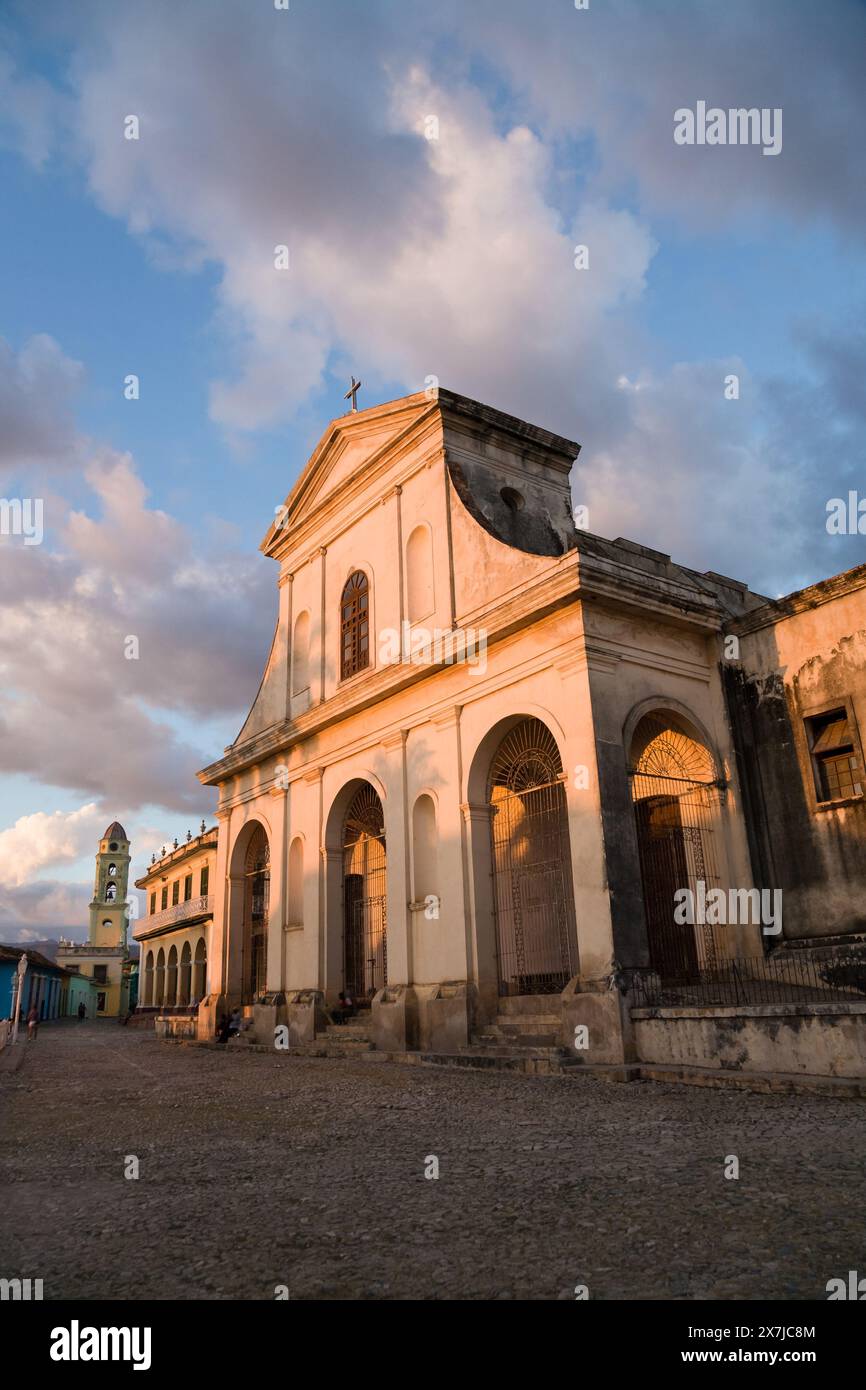 The colonial Holy Trinity church in the historic town of Trinidad in ...