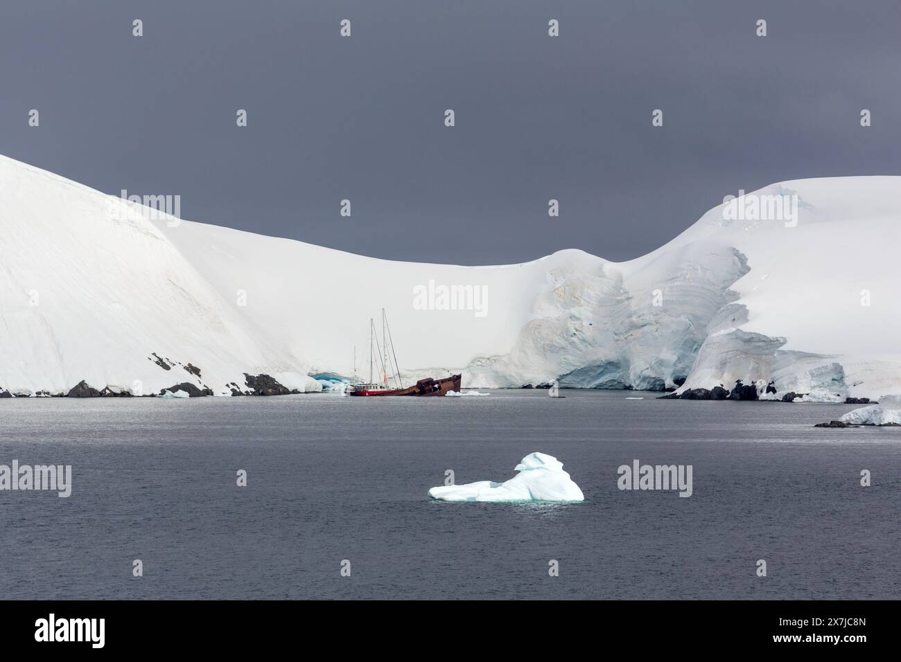 Wreck of the whaling ship Guvernoren, Wilhelmina Bay, Antarctic ...