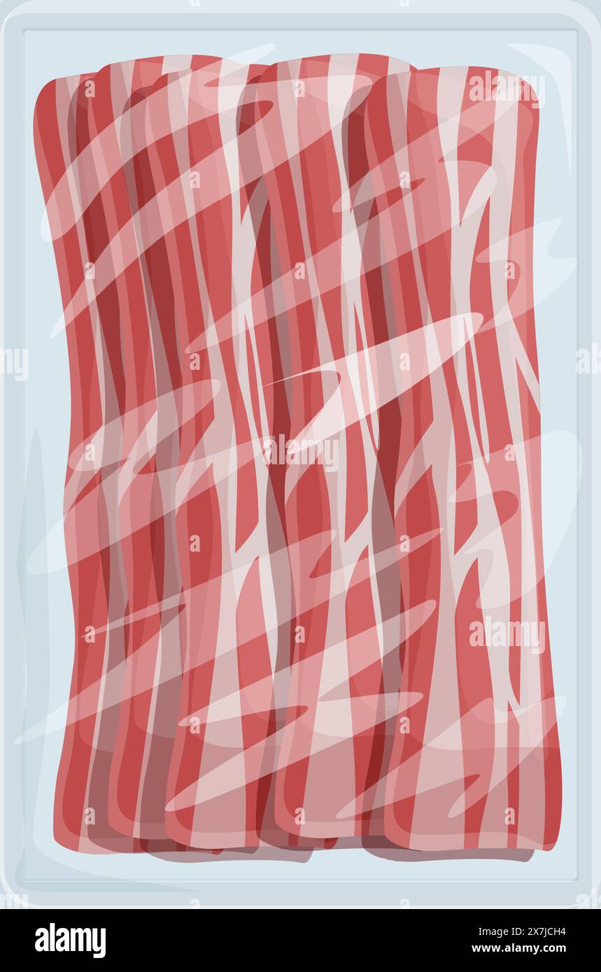 Packaged bacon Stock Vector Images - Alamy