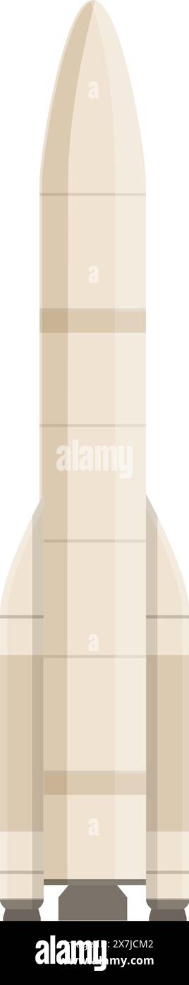 Detailed vector graphic of a contemporary space rocket isolated on a ...