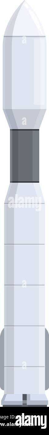 Vector illustration of a sleek, modern space rocket isolated on a white ...