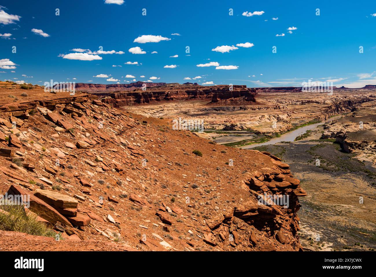 Confluence of the Dirty Devil and Colorado Rivers in southern Utah ...