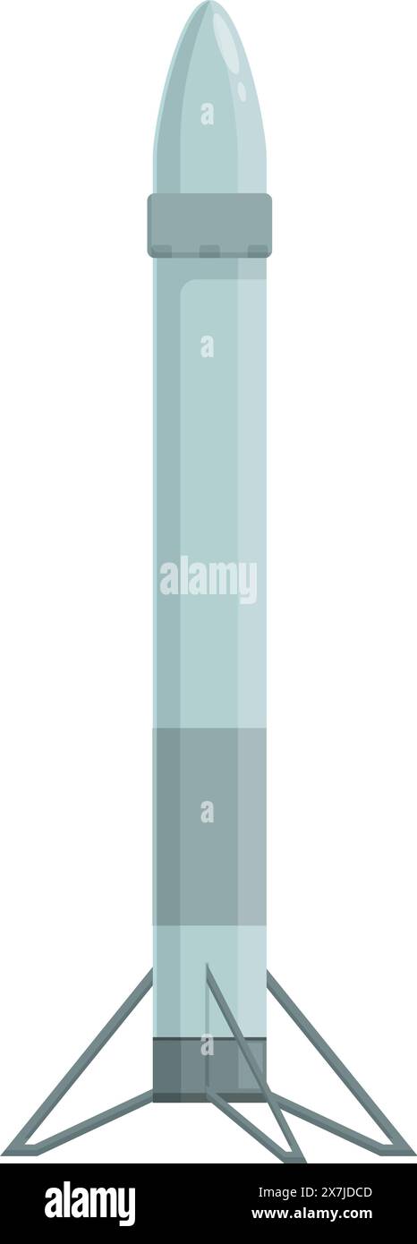 Vector illustration of a stylized cartoon space rocket isolated on a ...