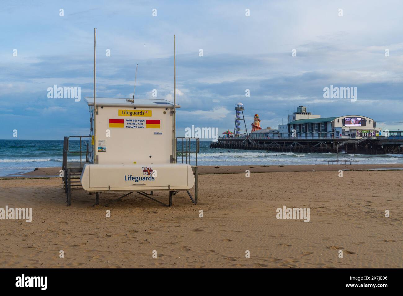 East Cliff Beach, Bournemouth - 14th May 2024: RNLI lifeguard ...