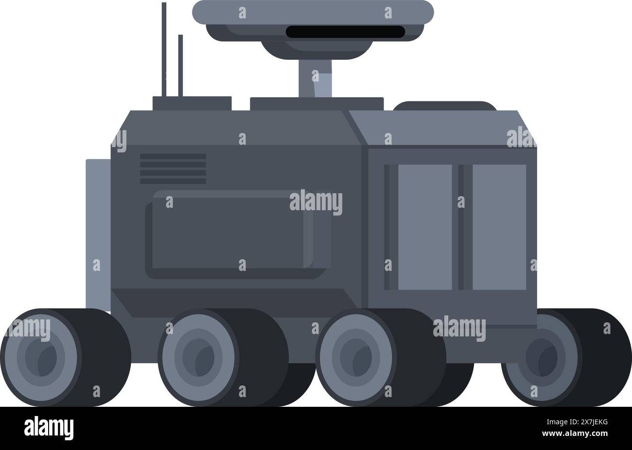 Modern autonomous tractor vector illustration for high tech agriculture ...