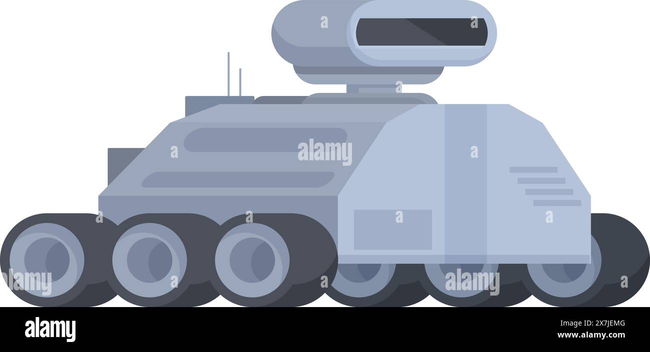 Futuristic military tank vehicle illustration with advanced weaponry ...