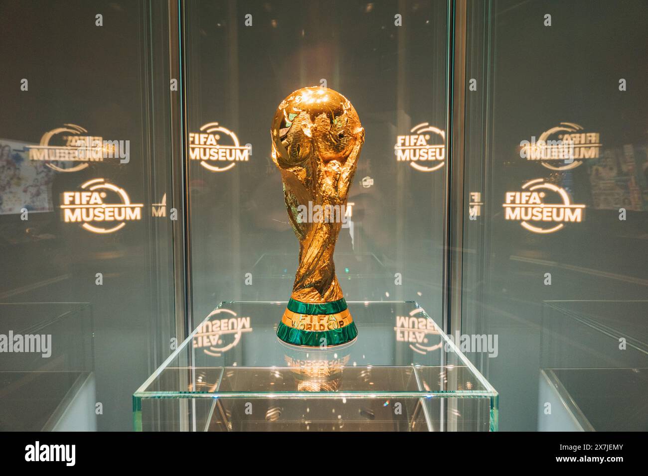 FIFA World Cup Qatar 2022 Winner's trophy display at FIFA Museum ...