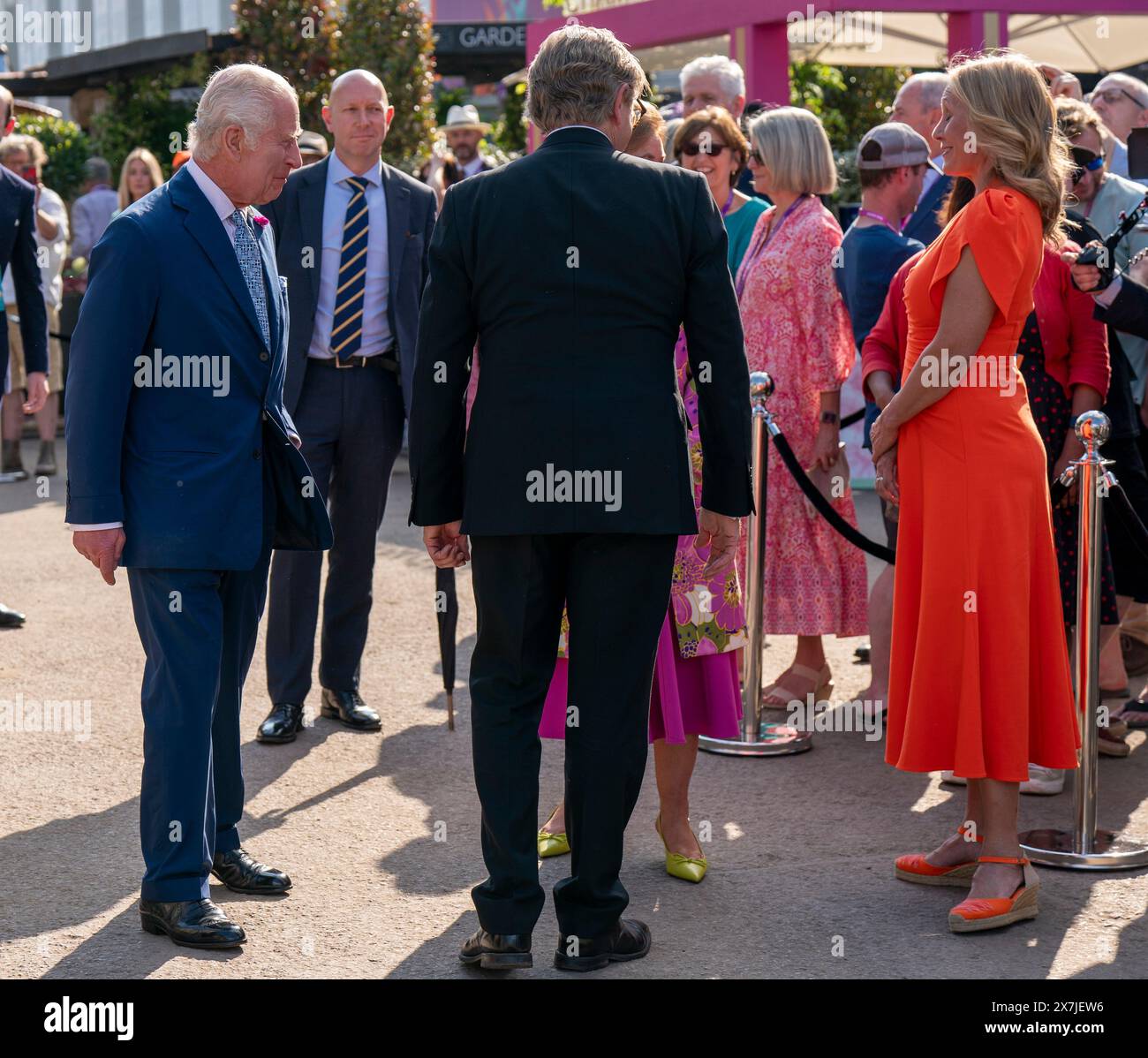 King Charles III during a visit to the RHS Chelsea Flower Show at the ...