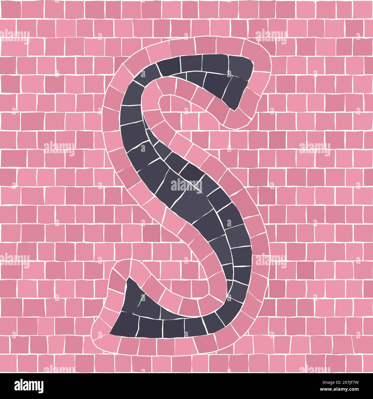 Alphabet letter mosaic, editable vector illustration Stock Vector Image ...