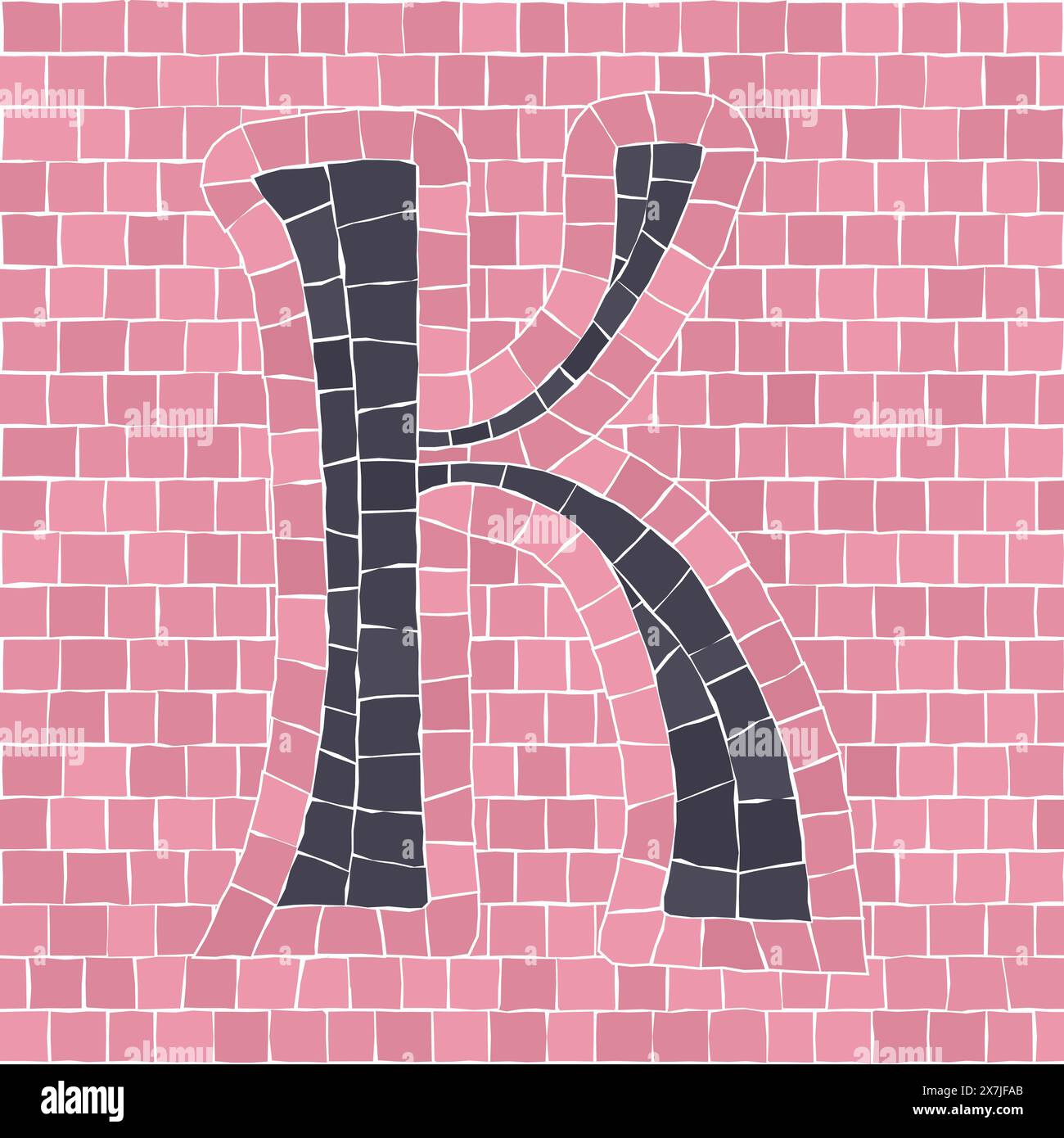 Alphabet letter mosaic, editable vector illustration Stock Vector Image ...