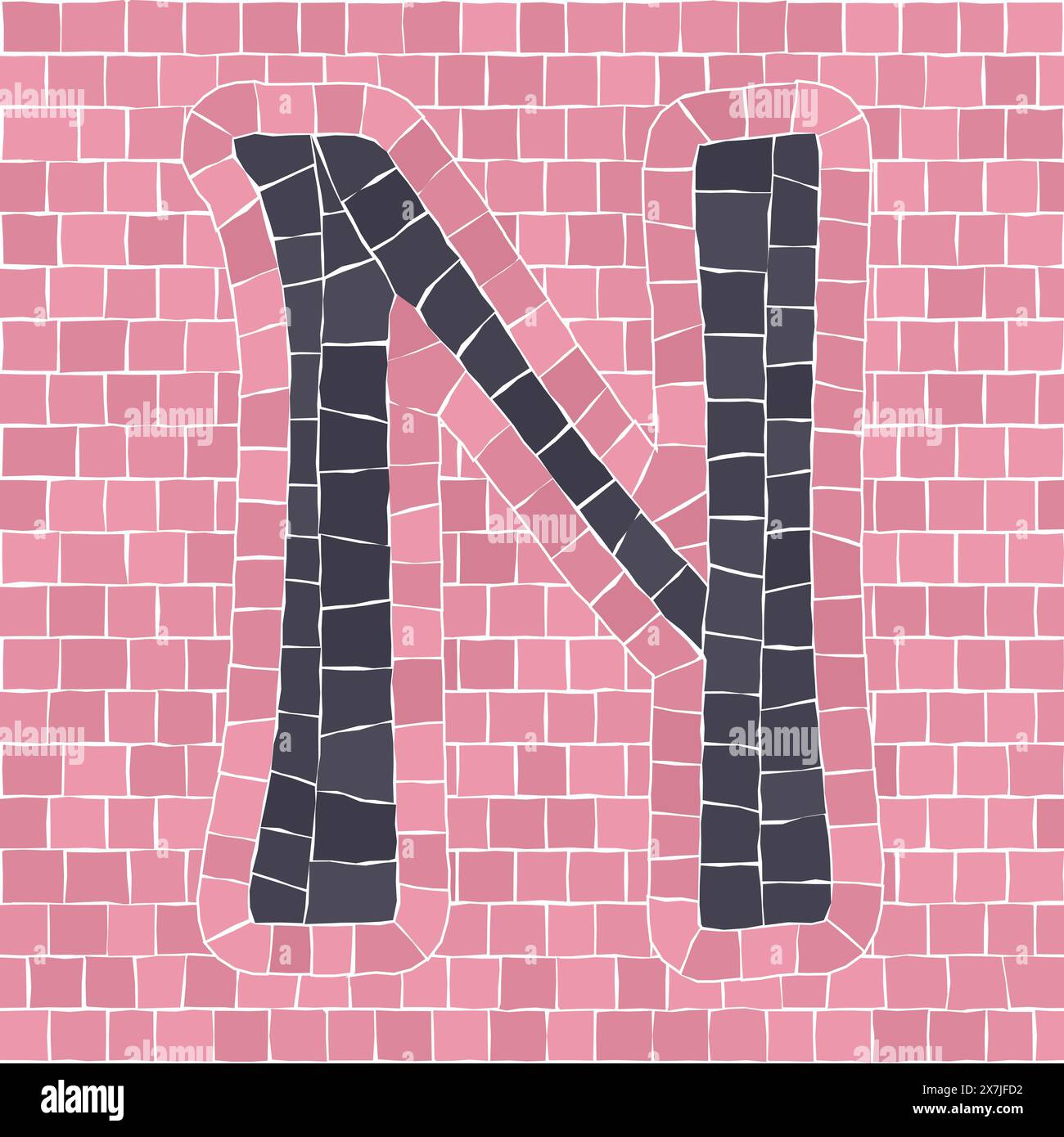 Alphabet letter mosaic, editable vector illustration Stock Vector Image ...