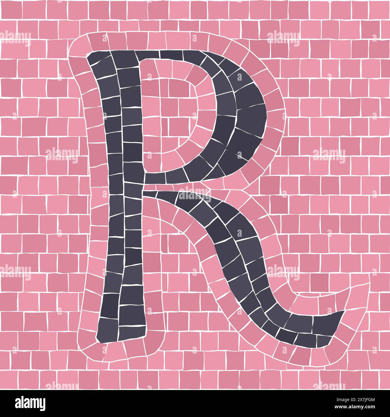 Alphabet letter mosaic, editable vector illustration Stock Vector Image ...