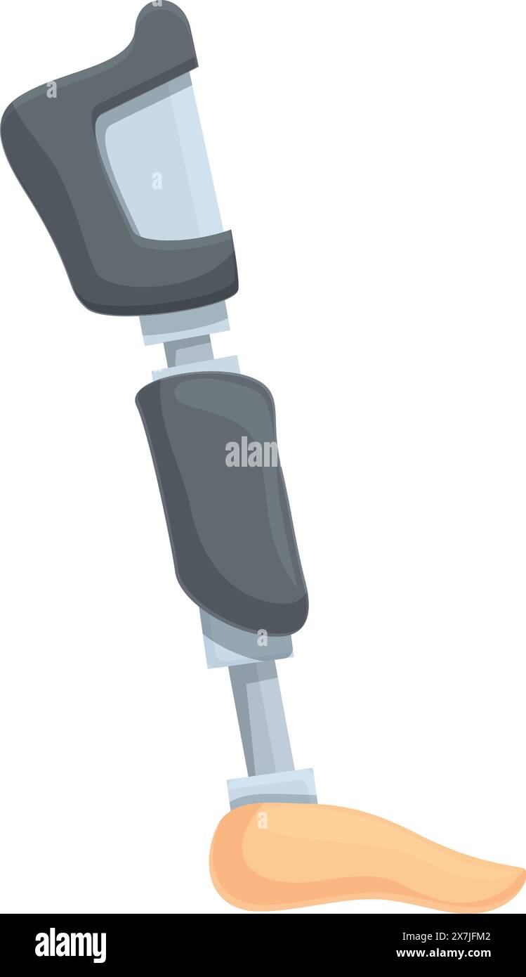 Illustration of modern prosthetic leg using advanced healthcare ...