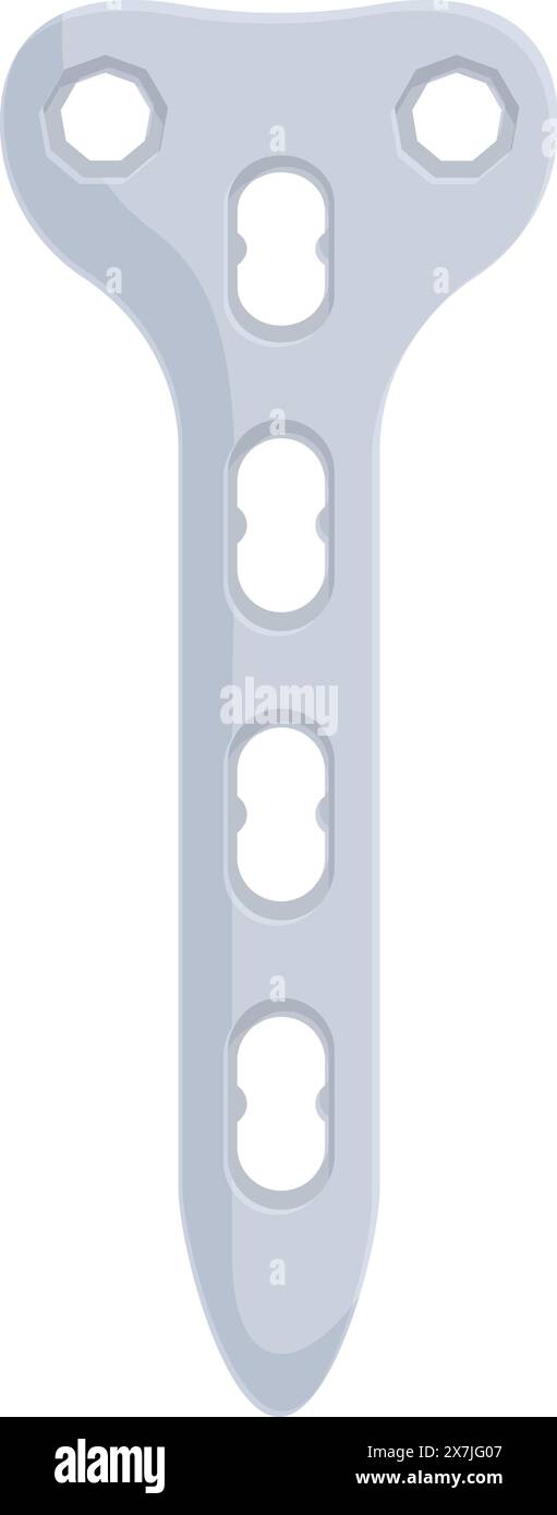 Illustration of orthopedic bone plate for medical surgery and skeletal ...