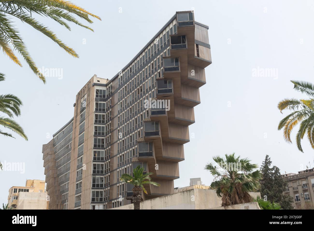 Tunis, Tunisia. 16th May 2024 The 1970s Brutalist style architecture of ...