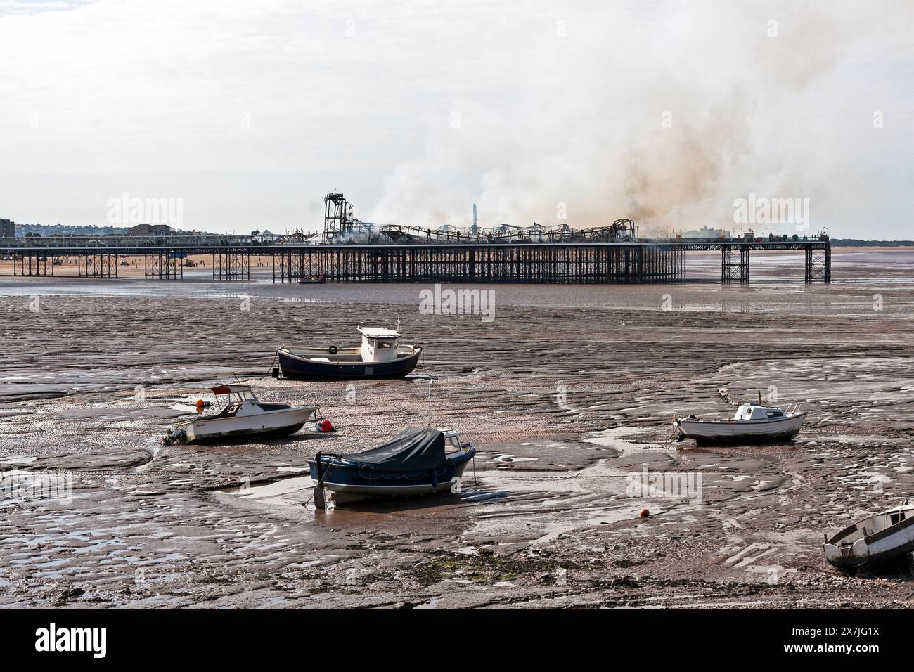 WESTON-SUPER-MARE, UK - JULY 28, 2008: The remains of the the Grand ...