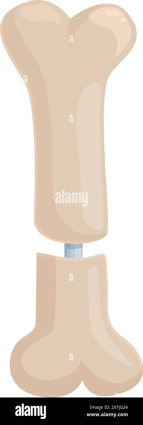 Flat vector illustration of a stylized cartoon bone, ideal for ...