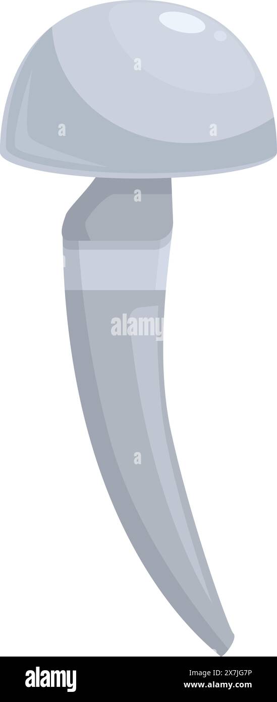 Vector illustration of a stylized cartoon nail with a simple design in ...