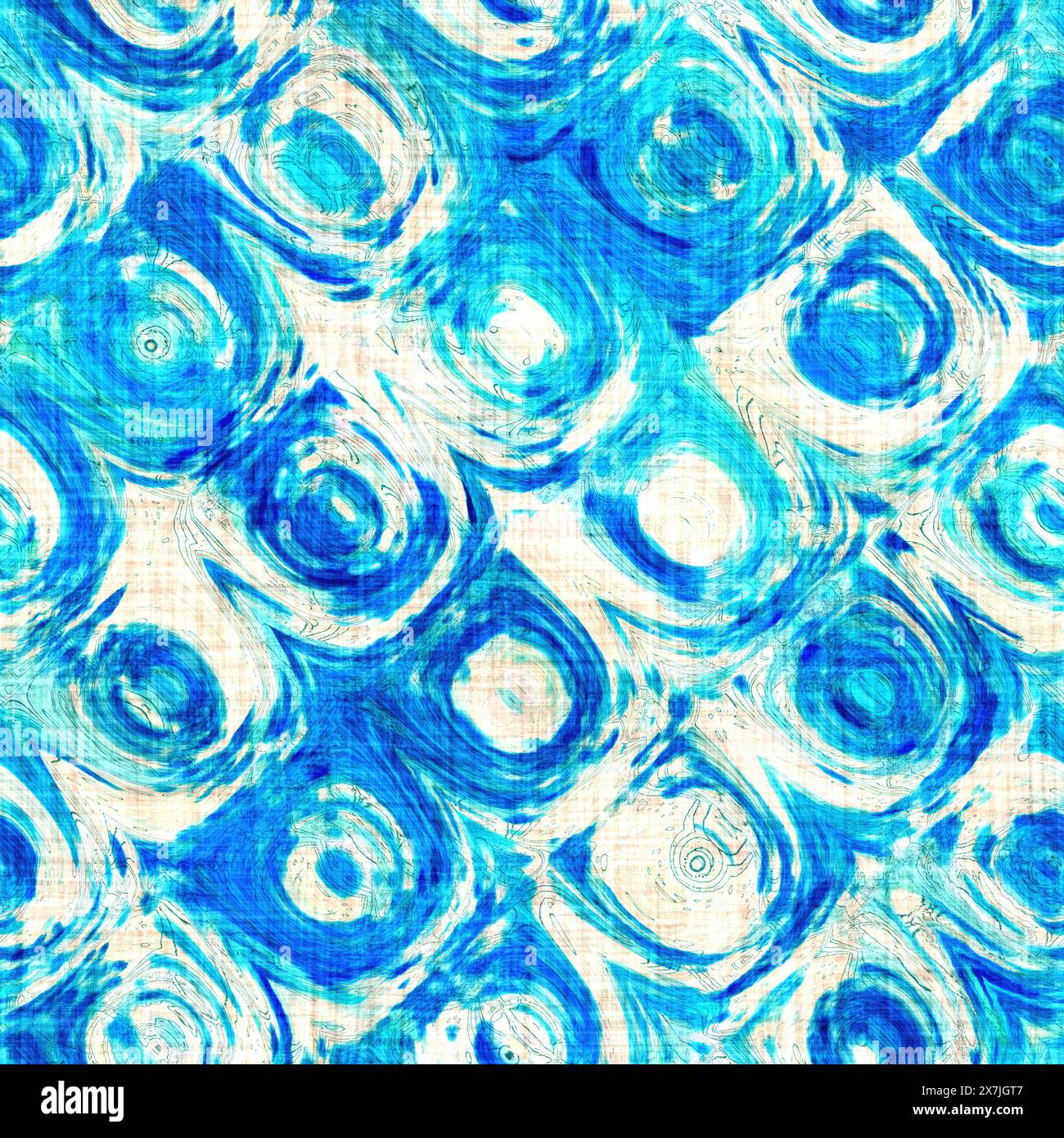 Summer blue dyed wave water pattern with broken linear blotch effect ...