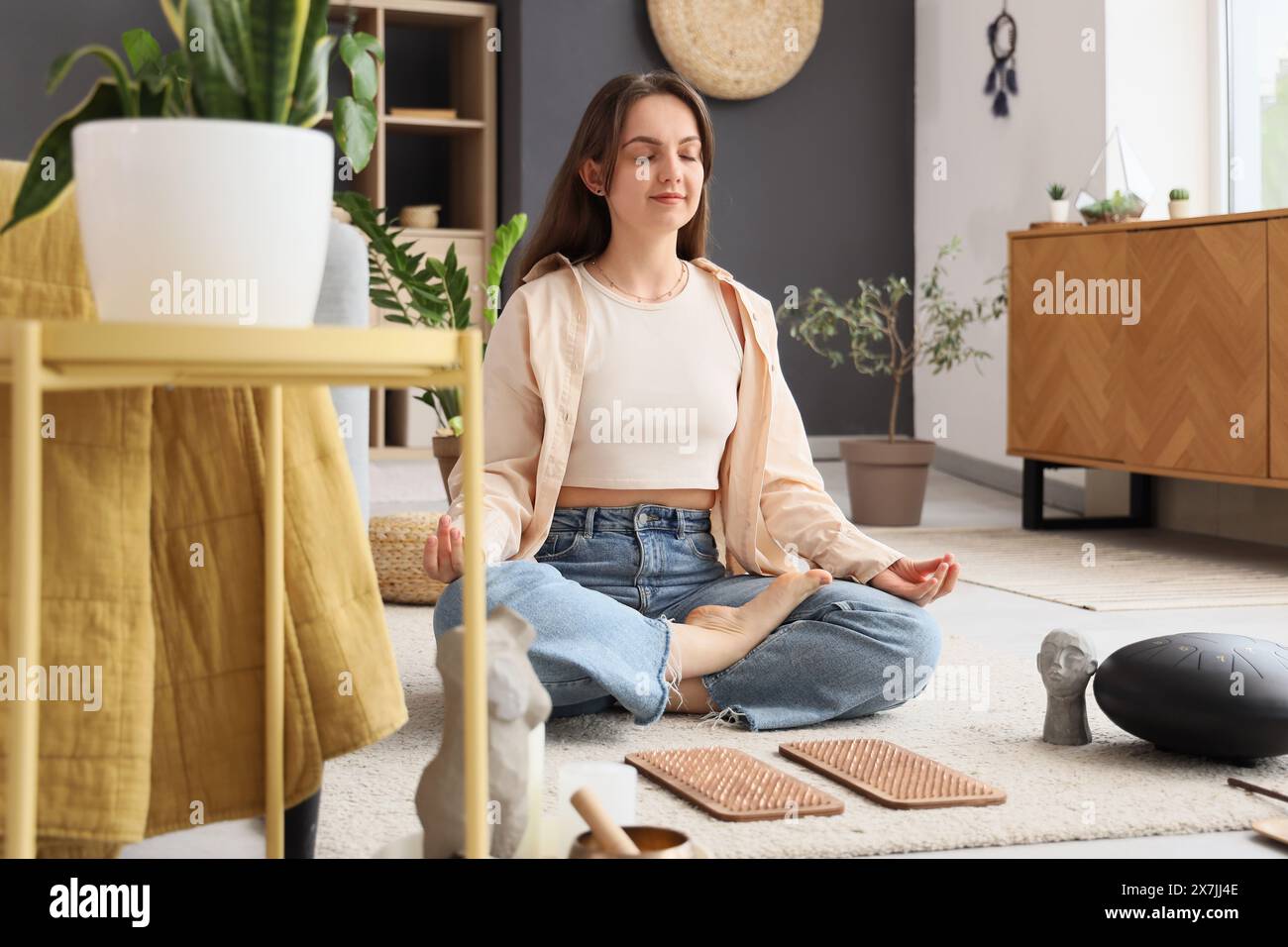 Female sadhu meditating hi-res stock photography and images - Alamy