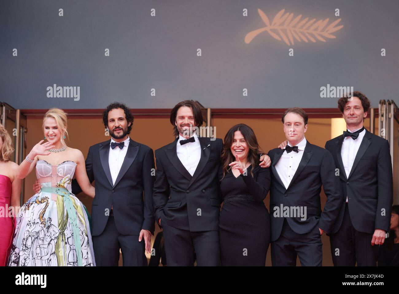 Cannes, France. 20th May, 2024. Maria Bakalova, Ali Abbasi, Sebastian ...