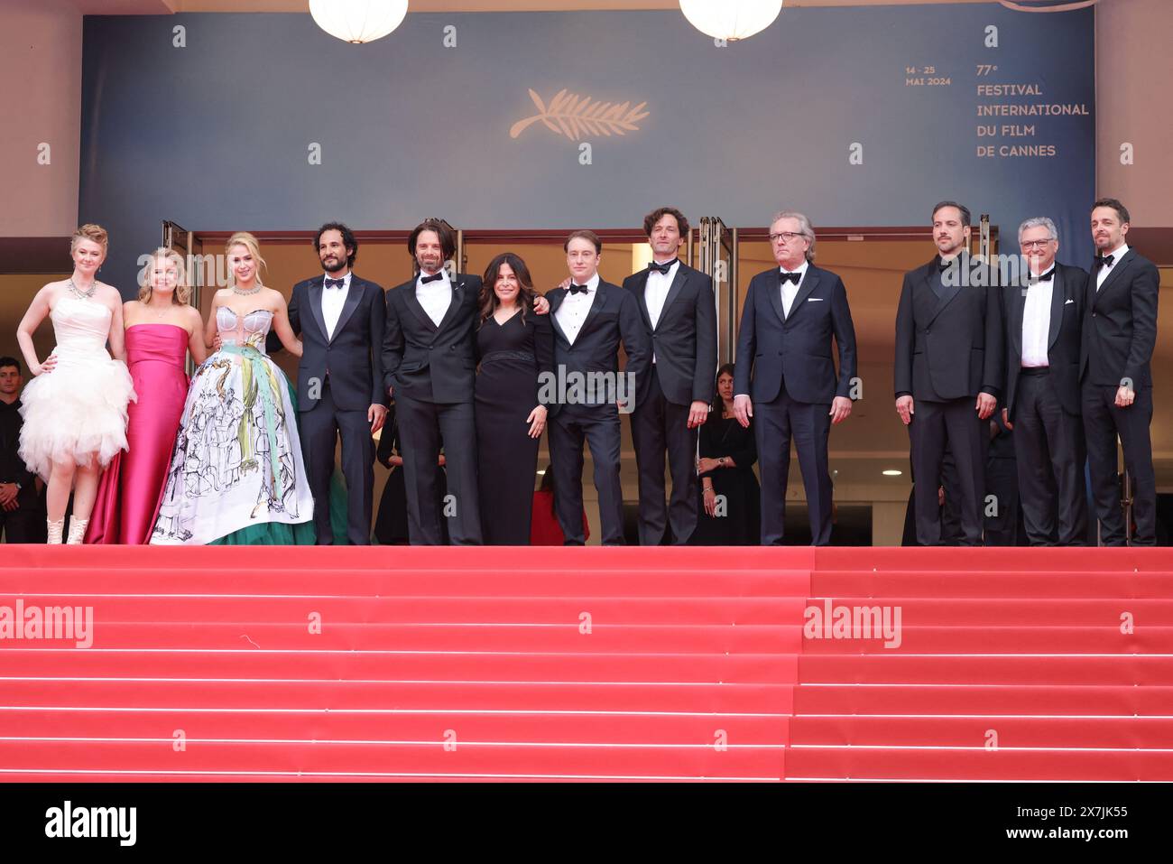 Cannes, France. 20th May, 2024. Maria Bakalova, Ali Abbasi, Sebastian ...