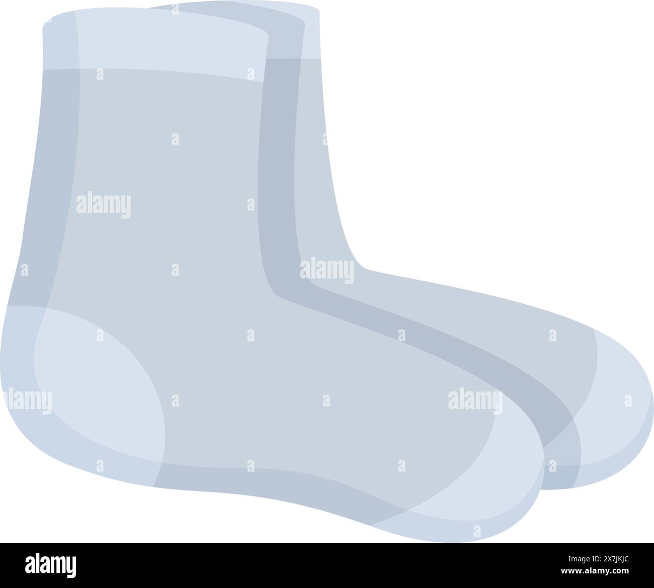 Vector graphic of cozy grey socks isolated on a white background Stock ...