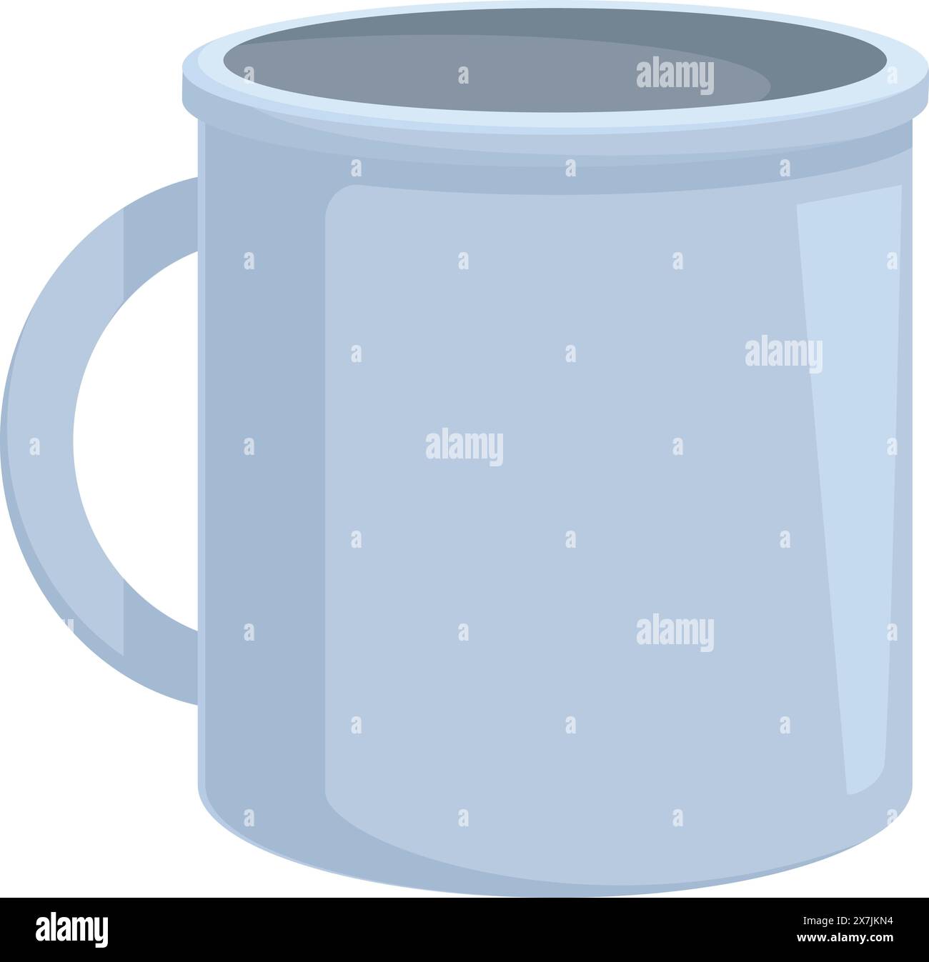 Vector illustration of a simple blue mug, perfect for mockup designs ...