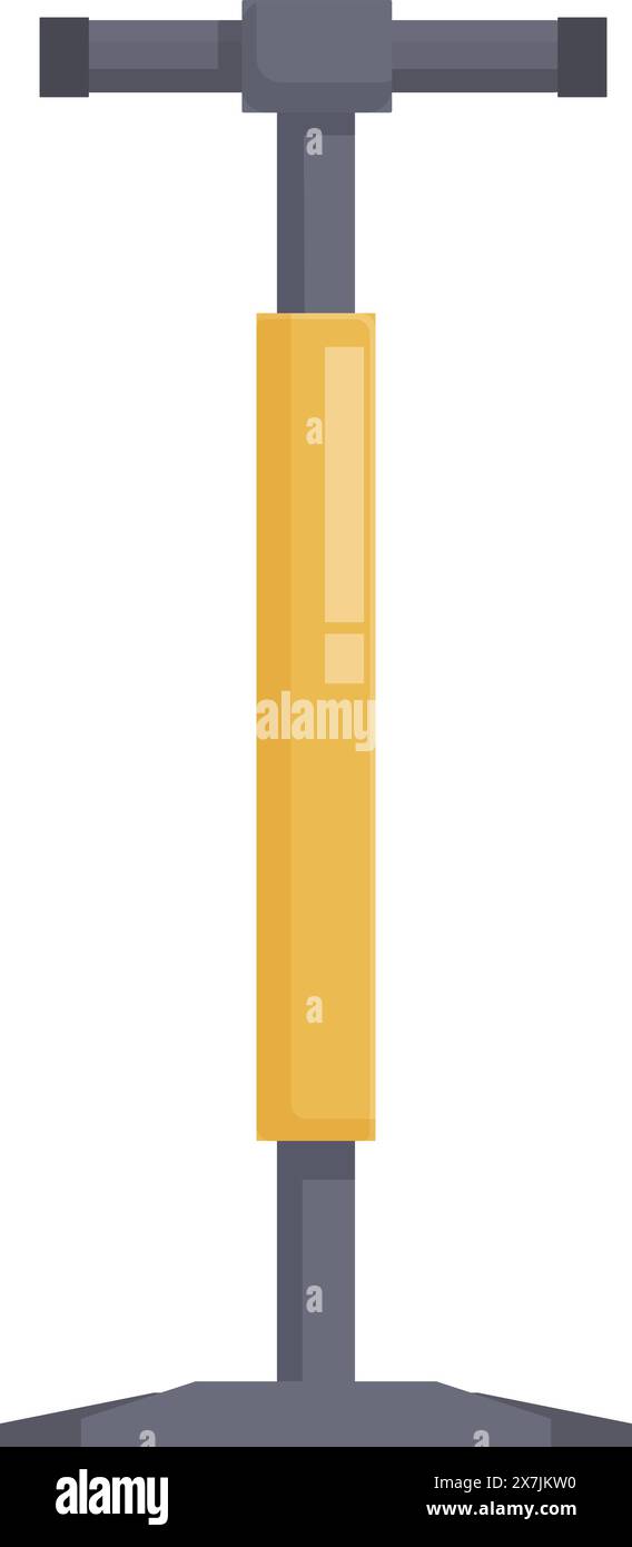 Vector illustration of a modern manual bicycle pump with a flat design ...
